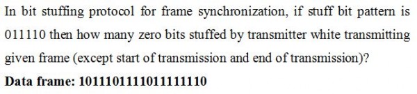 Computer Networks: Bit stuffing