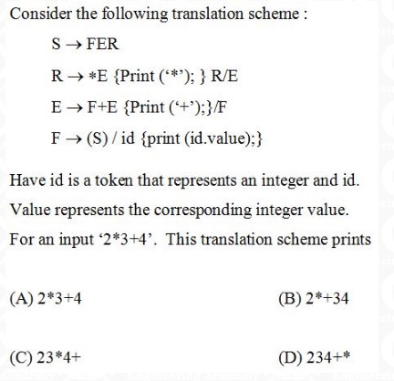 Compiler Design: Syntax directed Translation