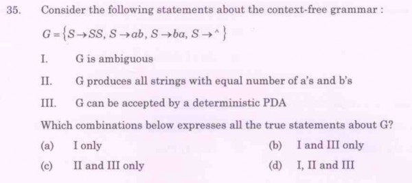 Compiler Design: GATE CSE 2006 | Question: 32, ISRO2016-35