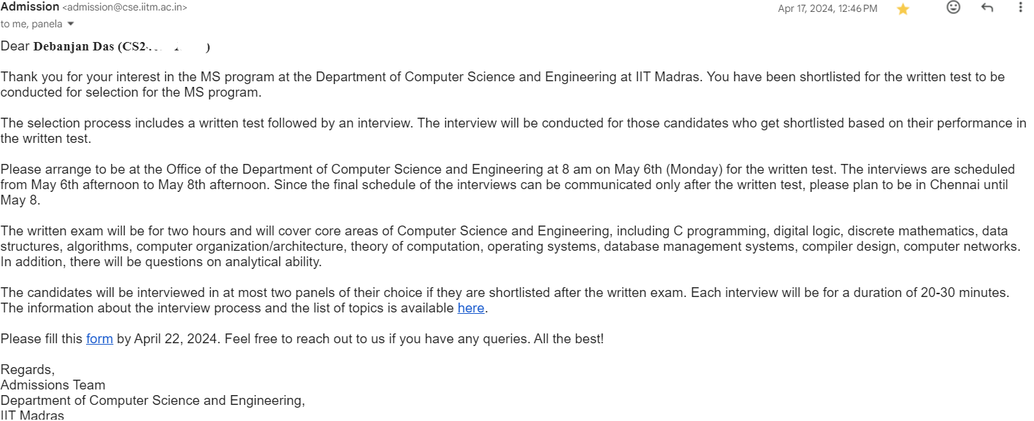 Recent posts in Interview Experience / GATE Overflow for GATE CSE