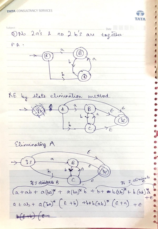 Theory Of Computation Fa To Regular Expression When No Two As And No