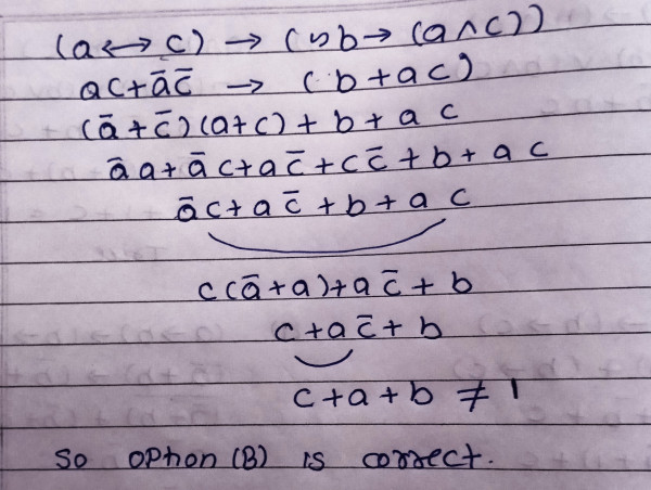 Mathematical Logic: GATE CSE 2014 Set 2 | Question: 53
