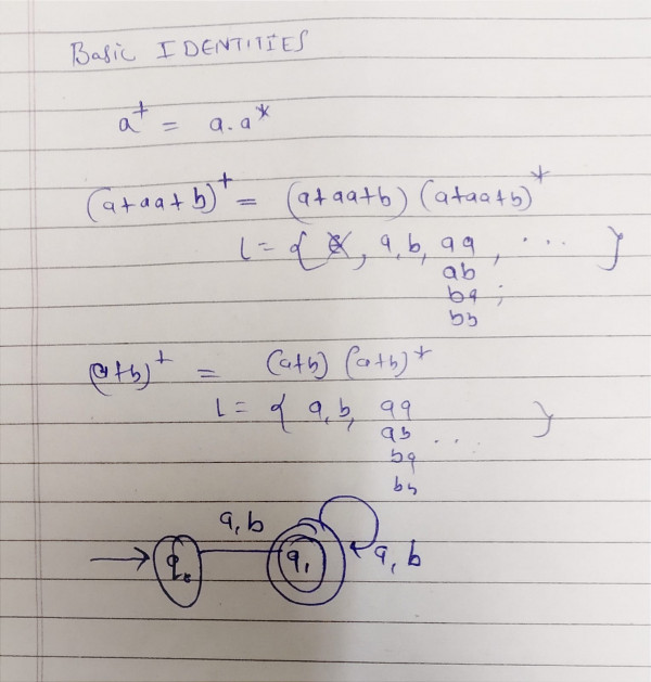 Theory of Computation: Regular Expression Identities