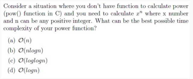 Algorithms: NPTEL Assignment Question