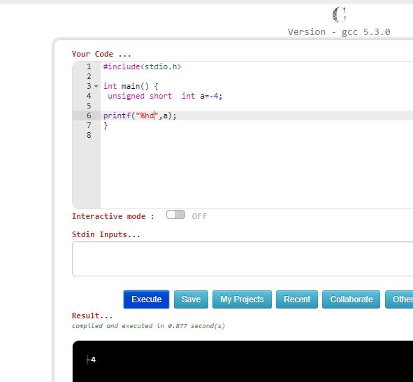Programming in C: Data types