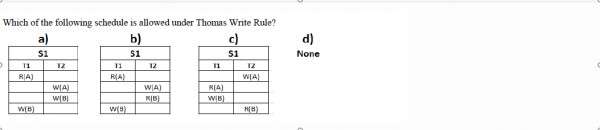 Databases: Thomas Write Rule
