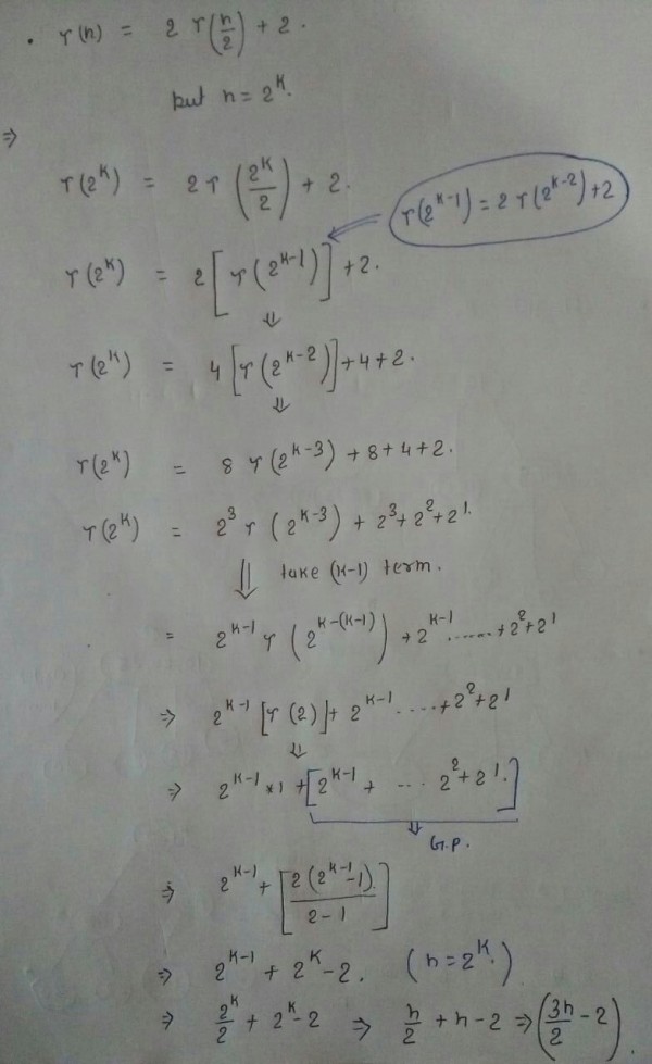 Algorithms Please Help Me Solve This Recurrence Relation 