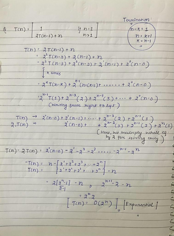 Algorithms: let T(n) a function of complexity satisfying T(0)=T(1)=Θ(1) and T(n)=Θ(n)+T(n−1)+T(n ...