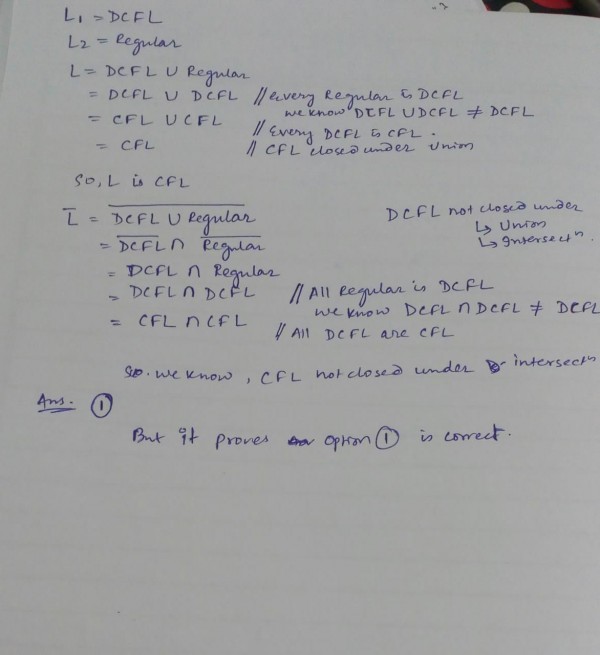 CFL and DCFL - GATE Overflow for GATE CSE