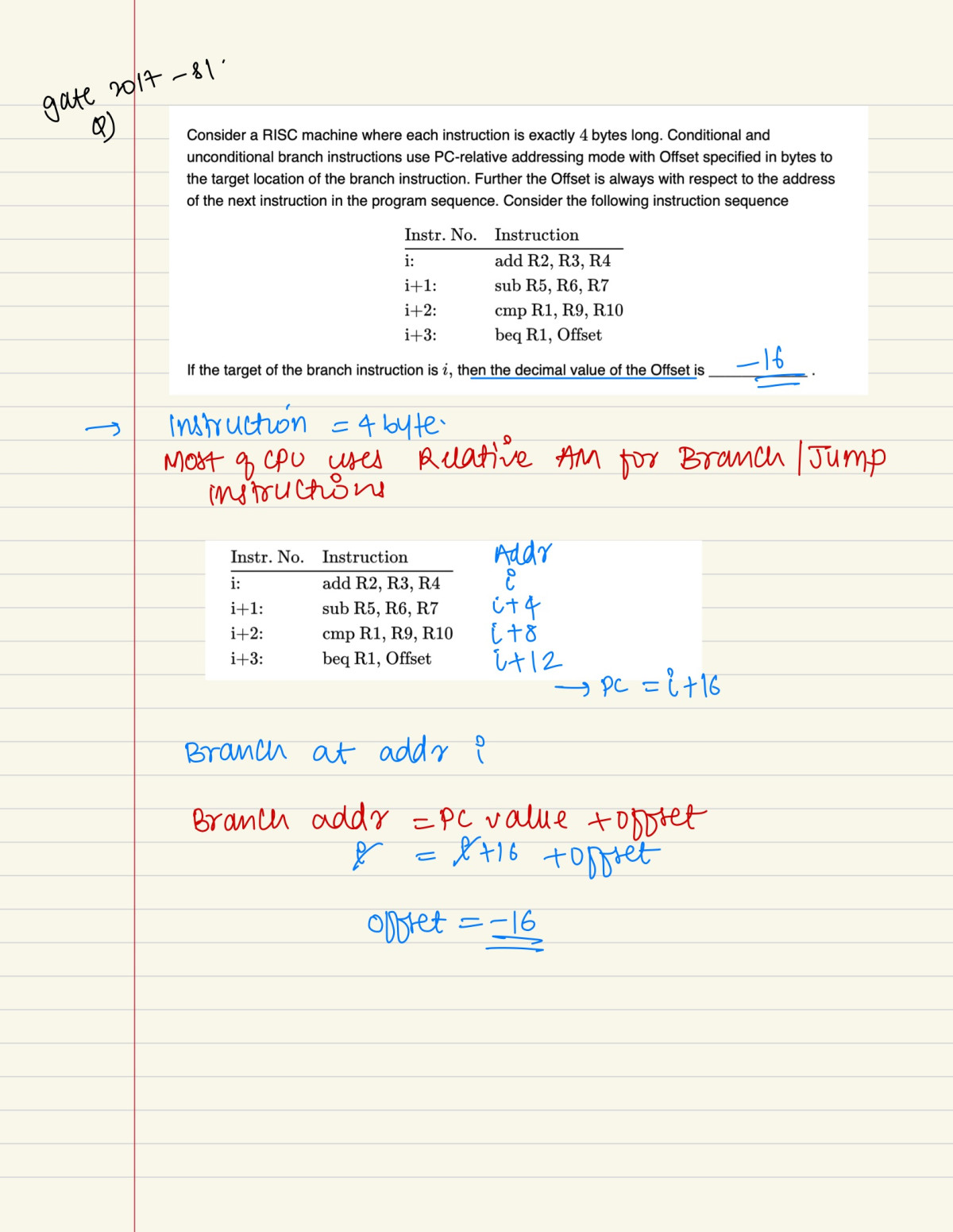 CO & Architecture: GATE CSE 2017 Set 1 | Question: 49
