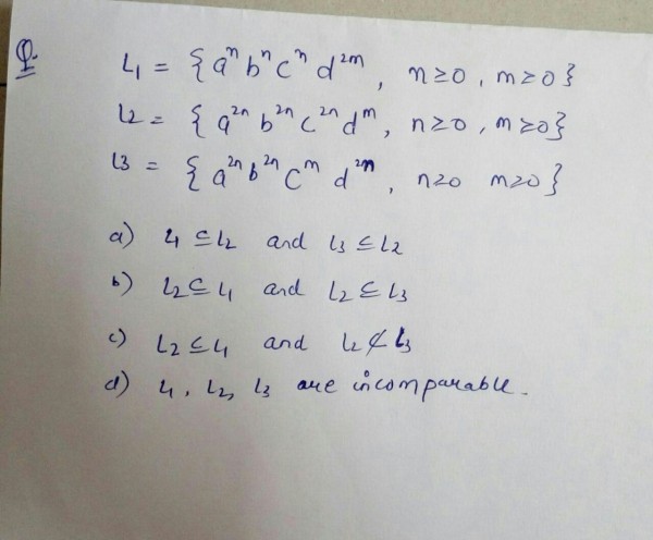 Theory Of Computation Testbook Test Series Theory Of Computation Identify Class Language 