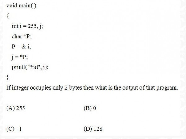 Programming in C: Ace Test Series: Programming - Pointers And Character