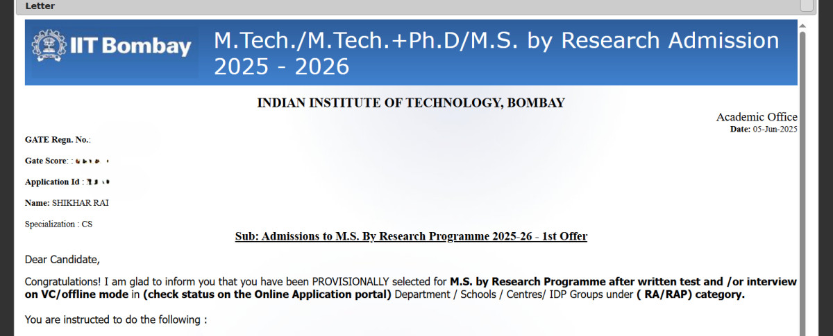 Recent posts in Interview Experience / GATE Overflow for GATE CSE