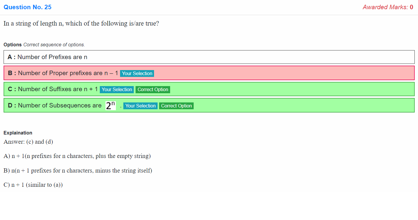 Theory Of Computation Test Series Is Null String Considered As A 6003