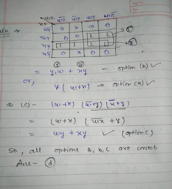 Digital Logic: GATE CSE 2000 | Question: 2.11