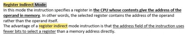 CO and Architecture: Register Direct and Indirect Addressing Mode