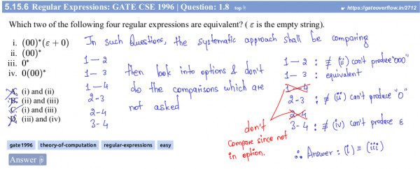 Theory of Computation: GATE CSE 1996 | Question: 1.8