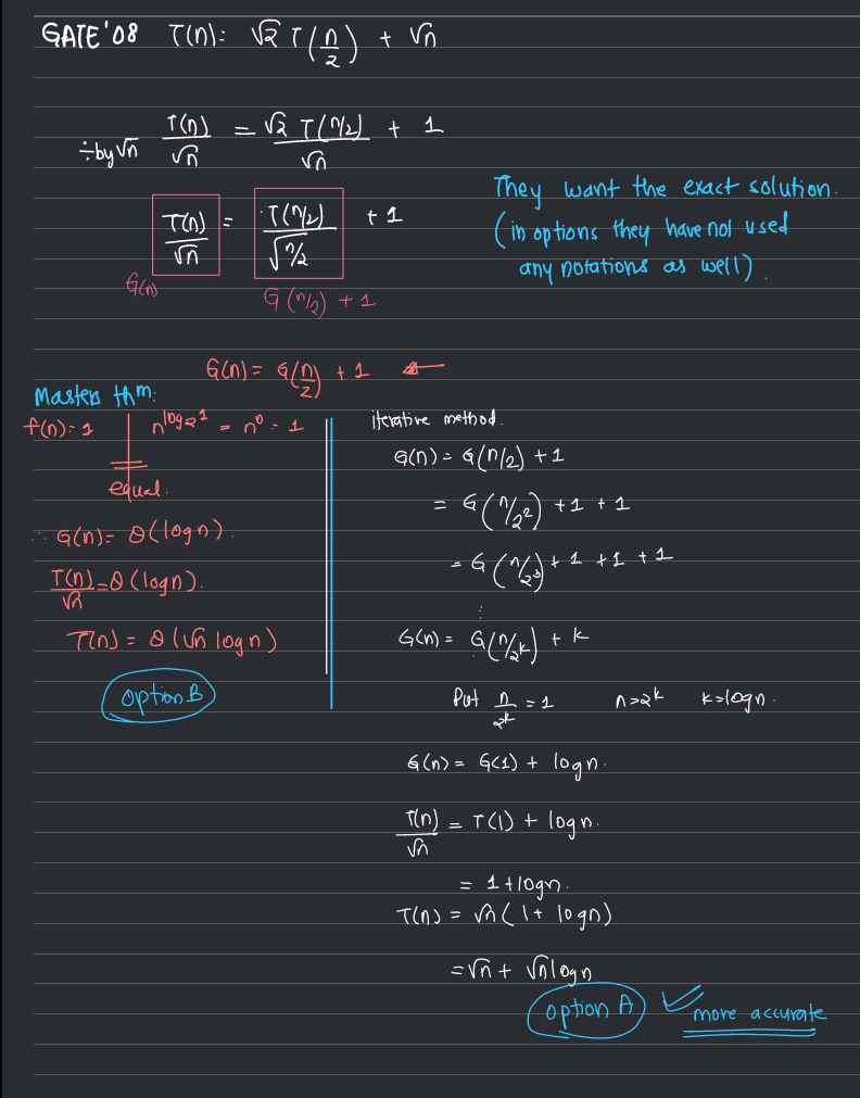 Algorithms: GATE IT 2008 | Question: 44