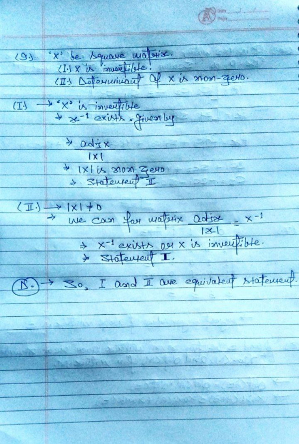 Linear Algebra: GATE CSE 2019 | Question: 9
