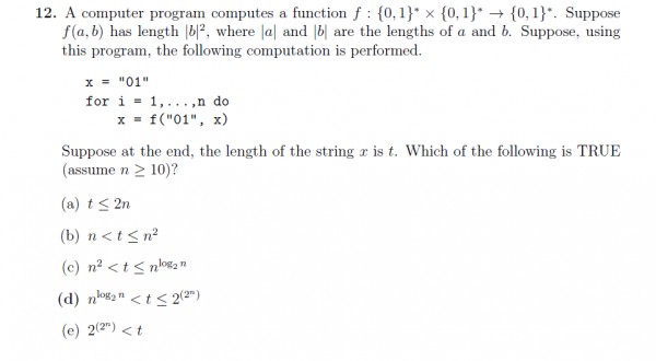 Algorithms: TIFR CSE 2016 | Part B | Question: 12