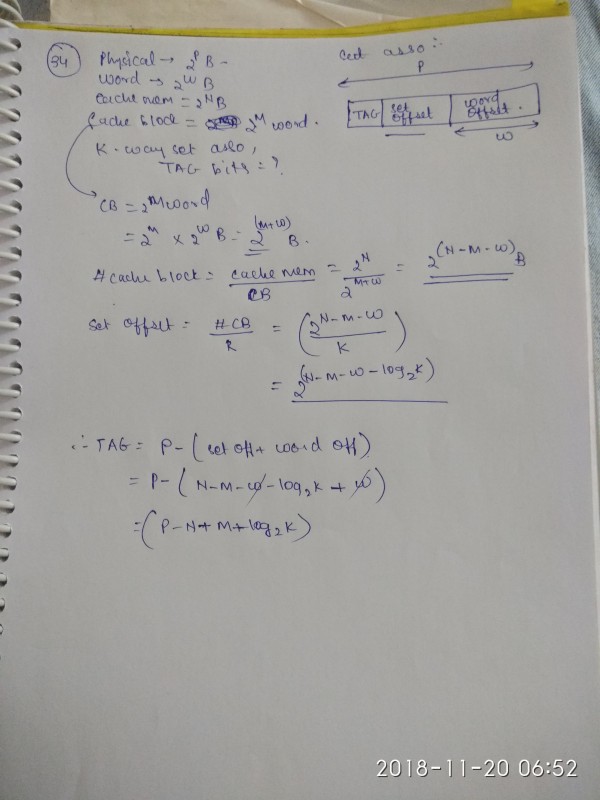CO and Architecture: GATE CSE 2018 | Question: 34