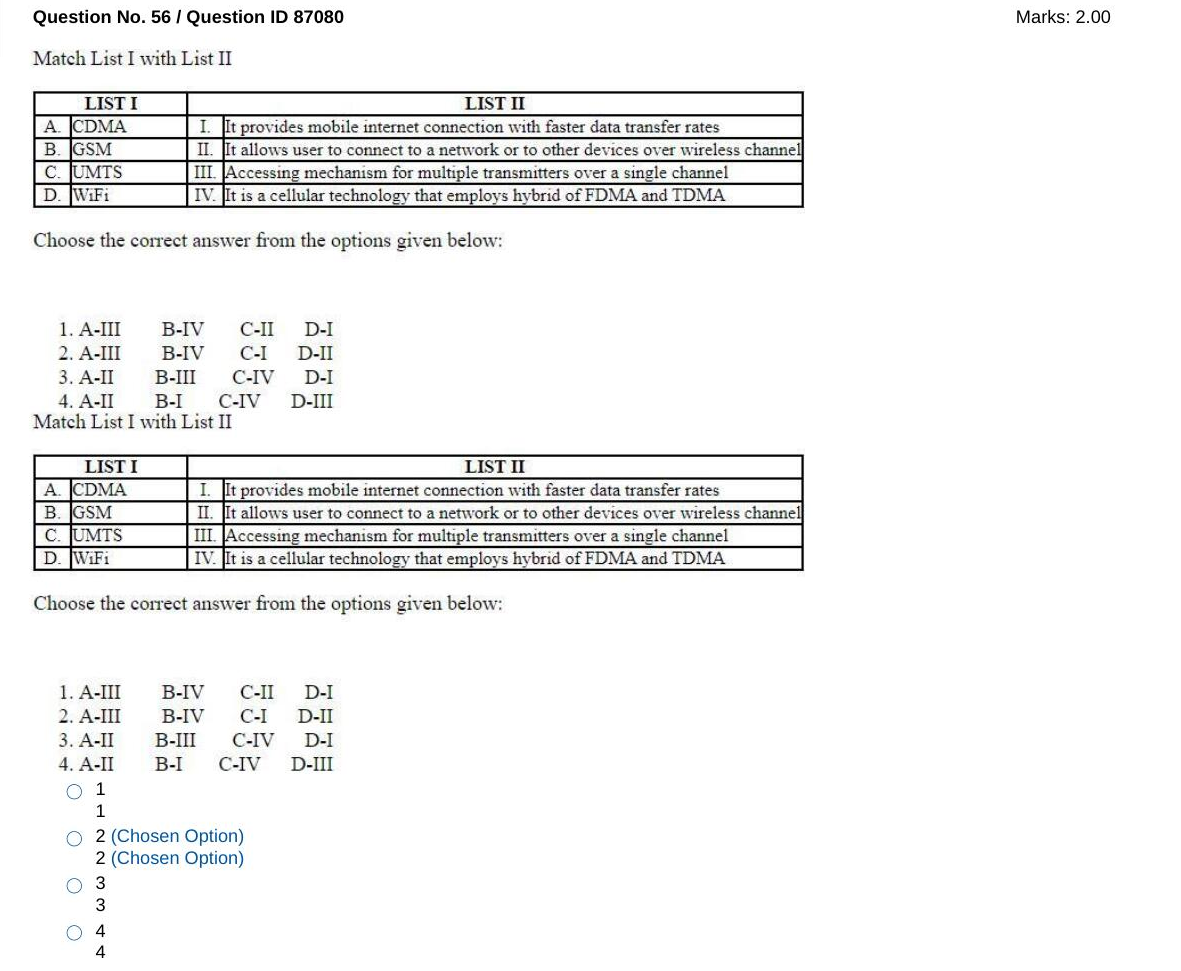 Others: UGC NET CSE | June 2023 | Part 2: 56