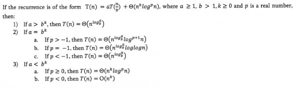 State and explain master theorem - GATE Overflow