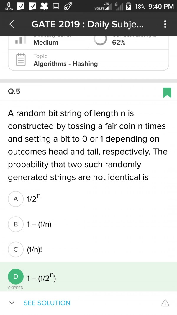 Probability: Gate_2019_Mock_Paper