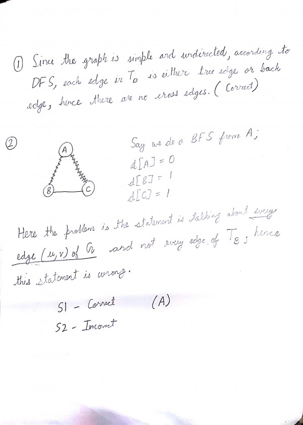 Algorithms Gate Cse 2018 Question 30