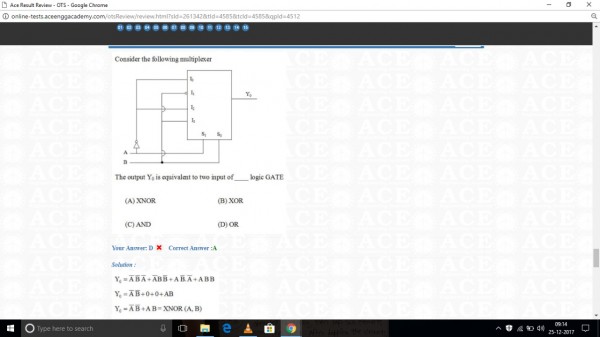 Digital Logic Ace Test Series Digital Logic Multiplexer