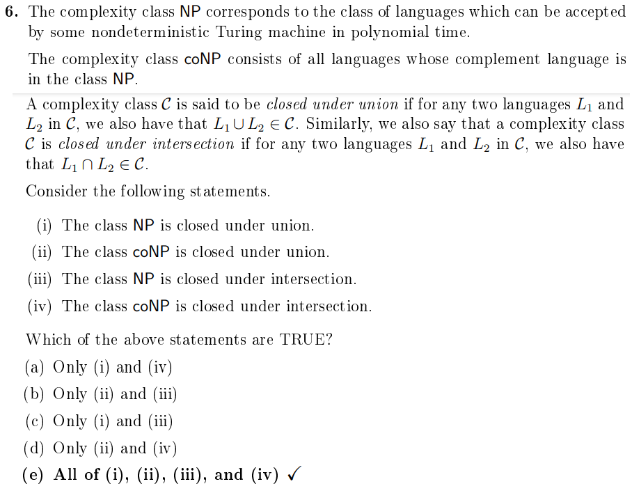 Others: TIFR CSE 2025 | Part B | Question: 6
