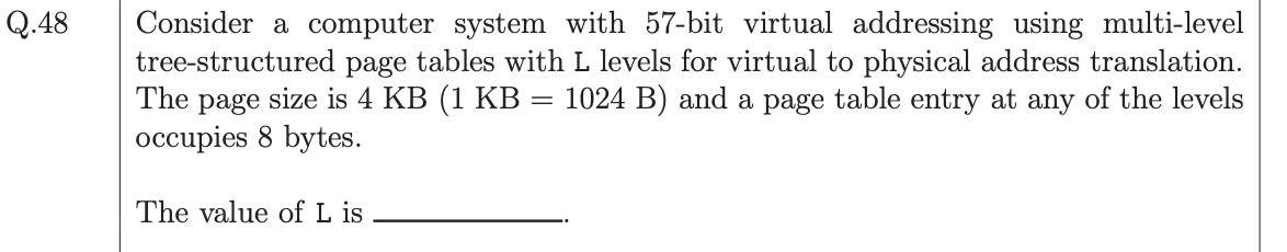 Operating System Gate Cse 2023 Question 48