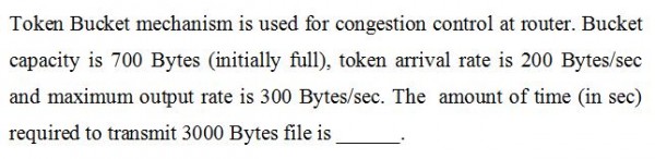 Computer Networks: Token bucket mechanism