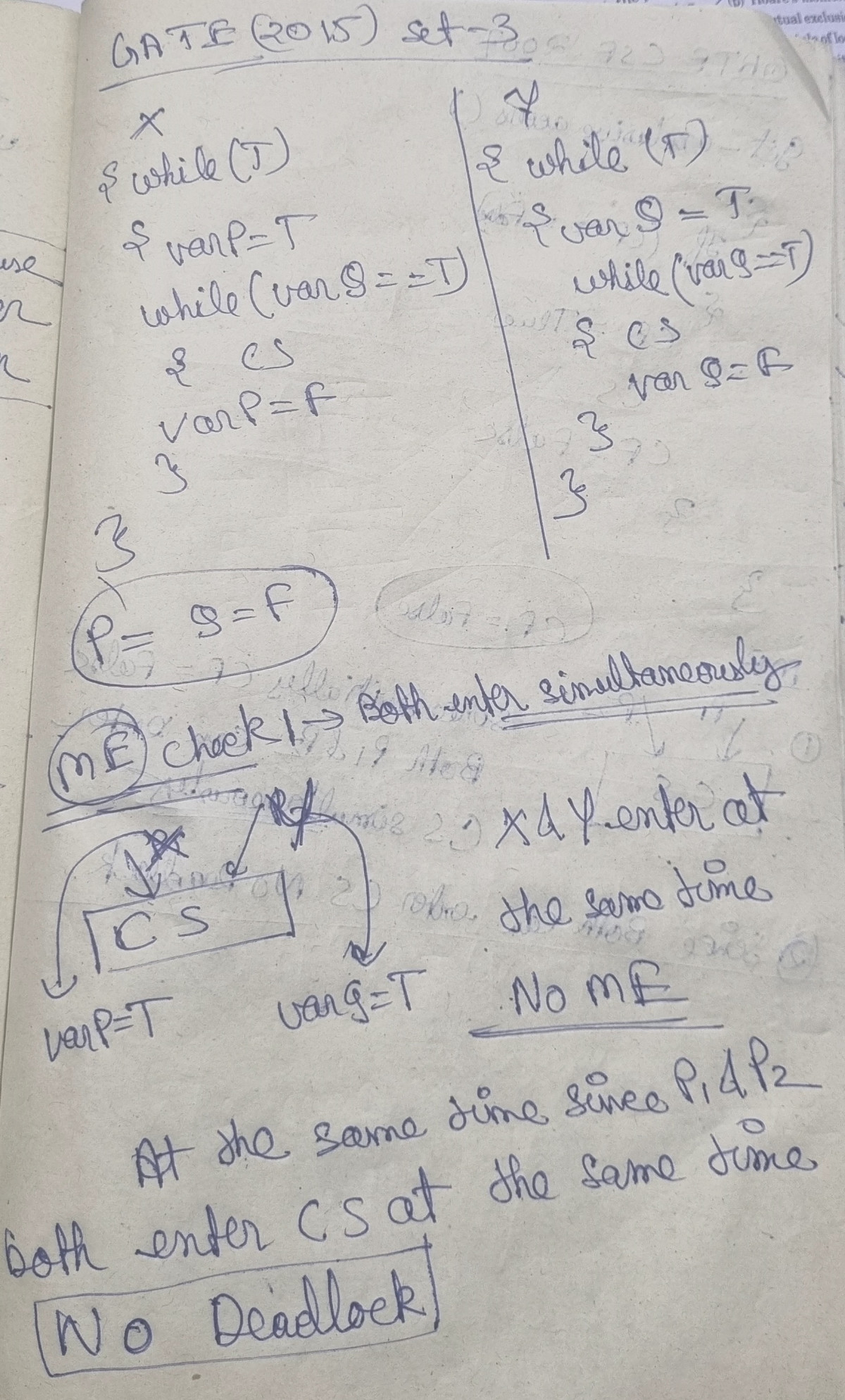 Operating System: GATE CSE 2015 Set 3 | Question: 10