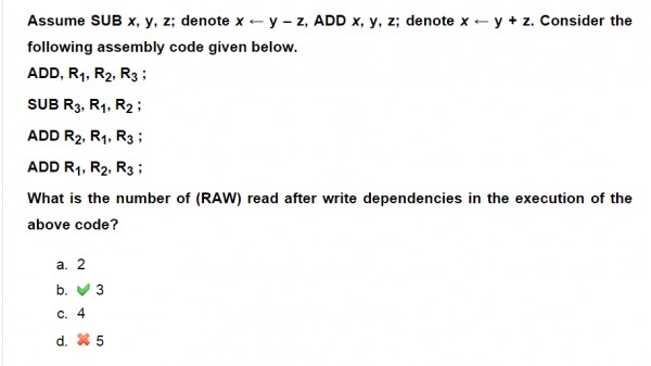 CO and Architecture: RAW hazard