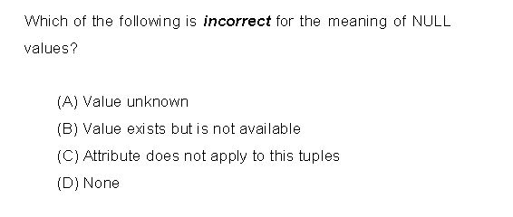 Databases: What does nUll value mean?